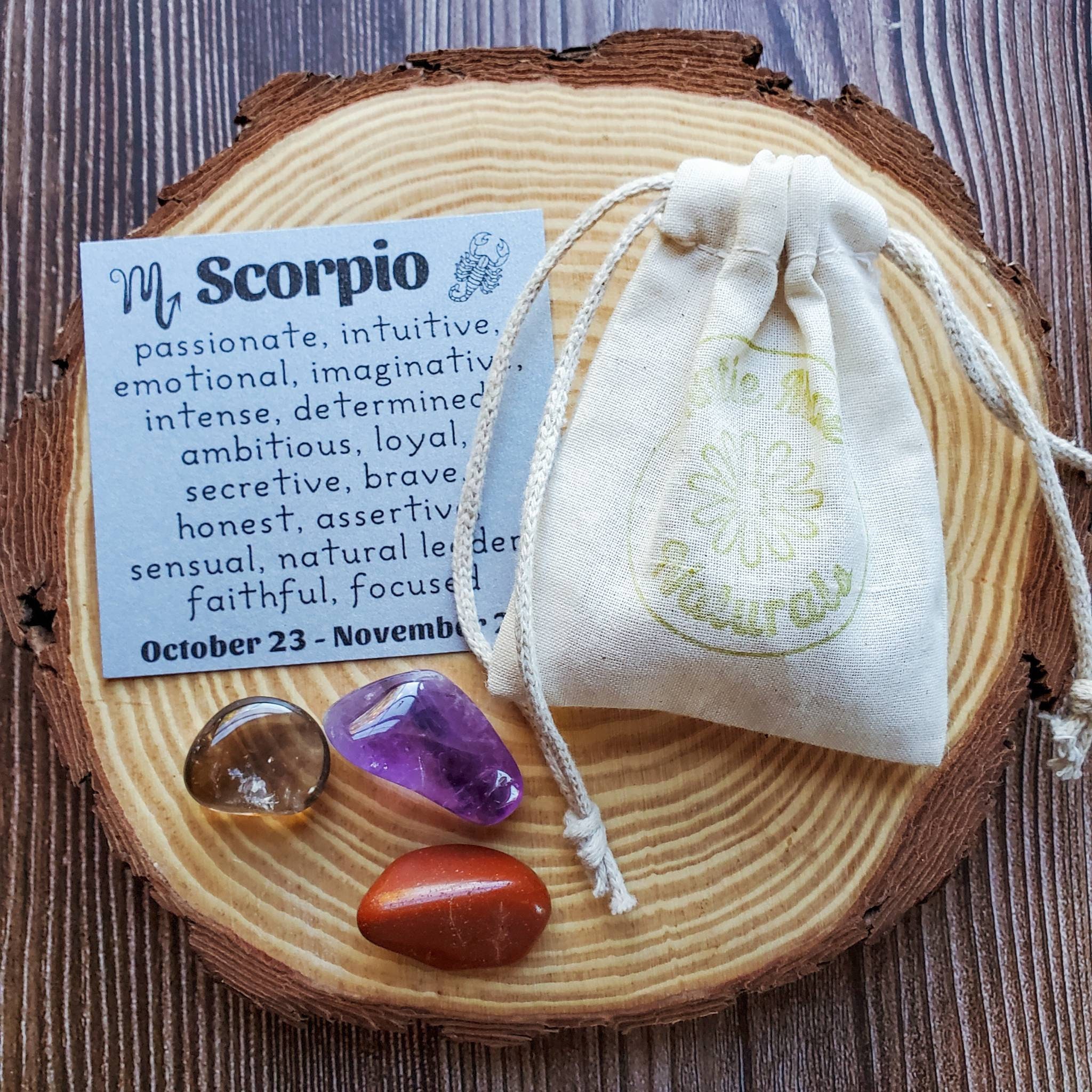 Scorpio Gemstone Set Scorpio Crystal Set Zodiac Gift for - Etsy Australia