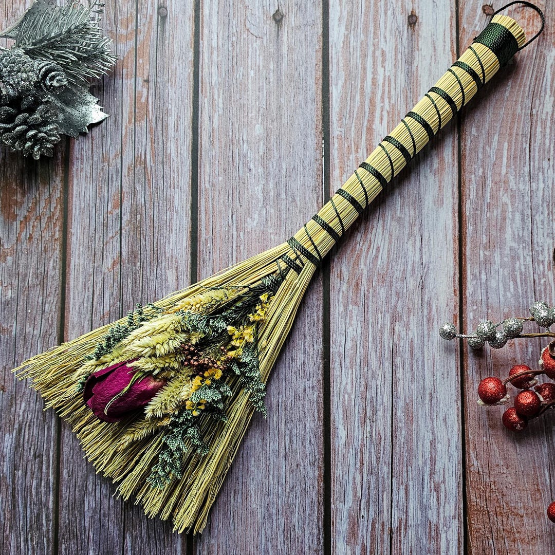 Yule Broom Hawktail Whisk Broom Cottagecore Decorative Hand Broom With ...