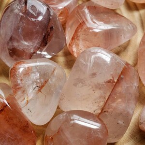Tumbled Fire Quartz Fire Quartz Crystal Hematoid Quartz - Etsy