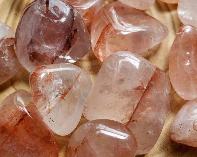 Tumbled Fire Quartz Fire Quartz Crystal Hematoid Quartz | Etsy