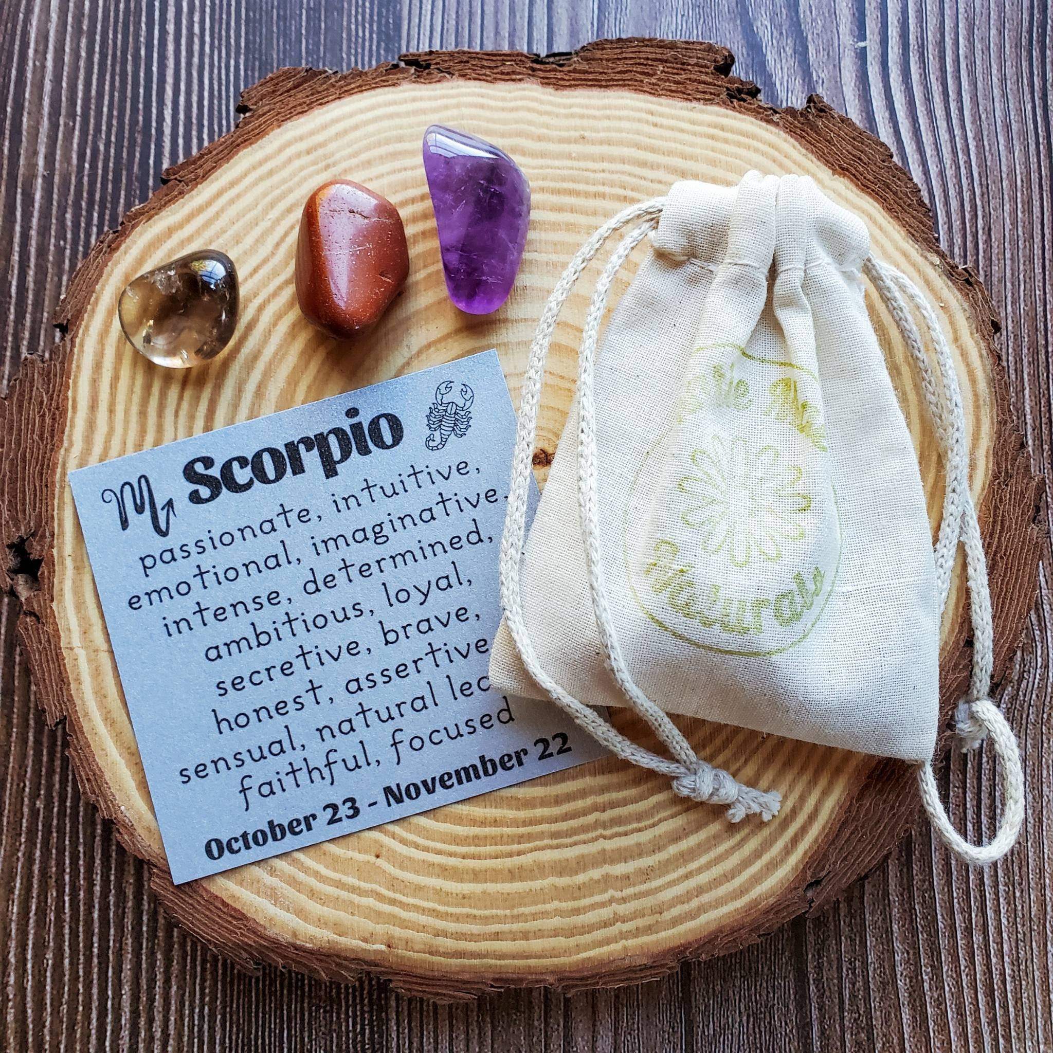 Scorpio Gemstone Set Scorpio Crystal Set Zodiac Gift for - Etsy Australia