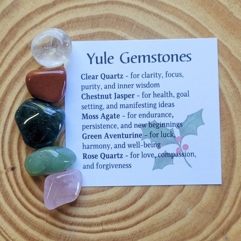 Yule Crystal Set | Gemstones for Winter Solstice | Yule Celebration - Etsy