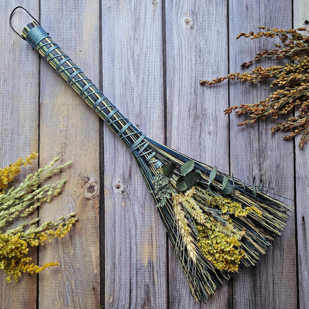 Altar Broom | Cottagecore Decorative Hand Broom With Dried Florals ...