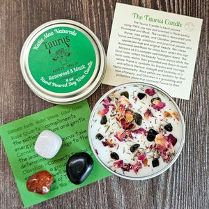 Taurus Gift Set | Taurus Candle | Taurus Crystals | Birthstones for ...