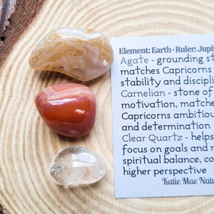 Capricorn Gemstone Set | Capricorn Crystal Set | Zodiac Gift for ...