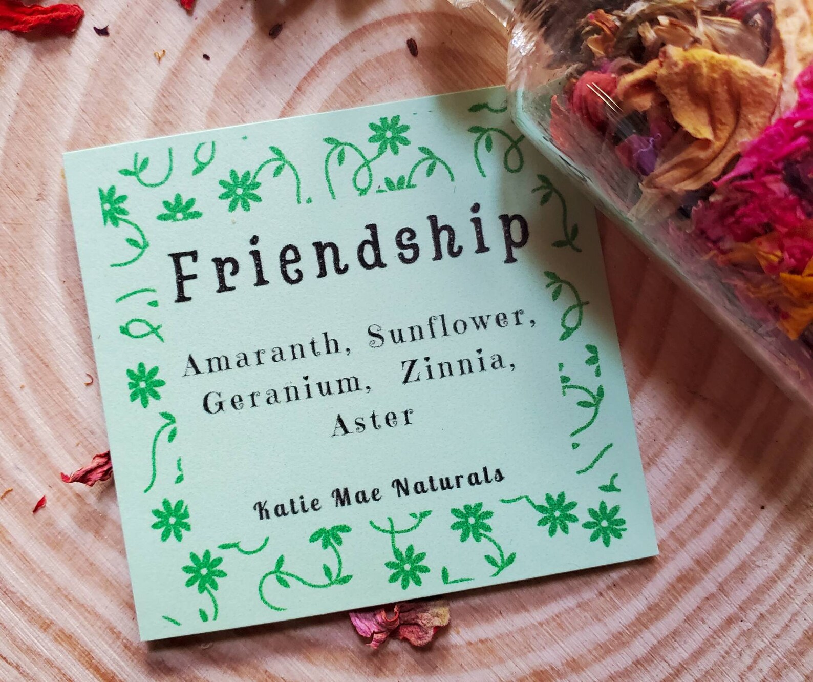 Friendship Spell Bottle Dried Flowers and Herbs Witch - Etsy Canada