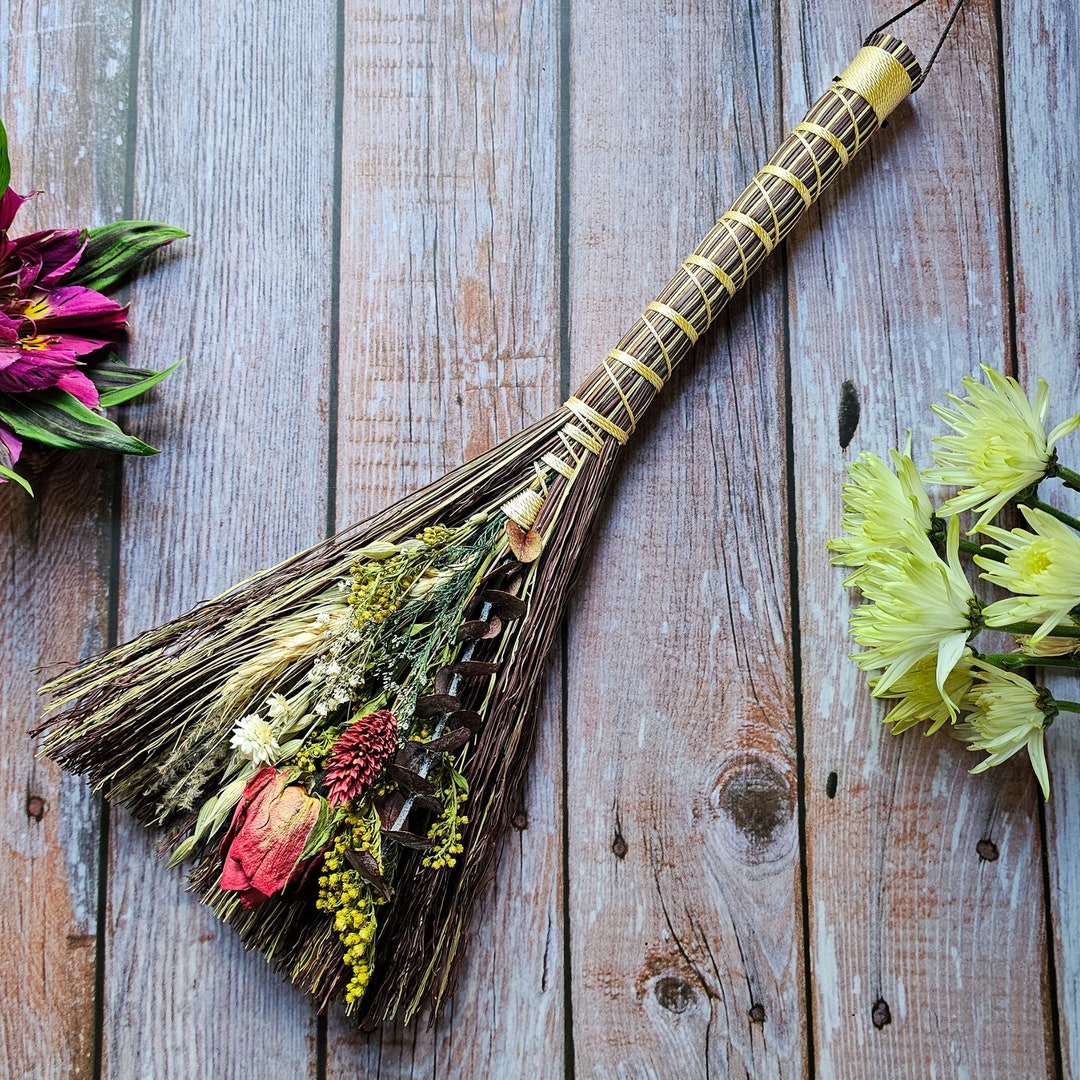 Hawktail Whisk Broom Cottagecore Decorative Hand Broom With Dried ...