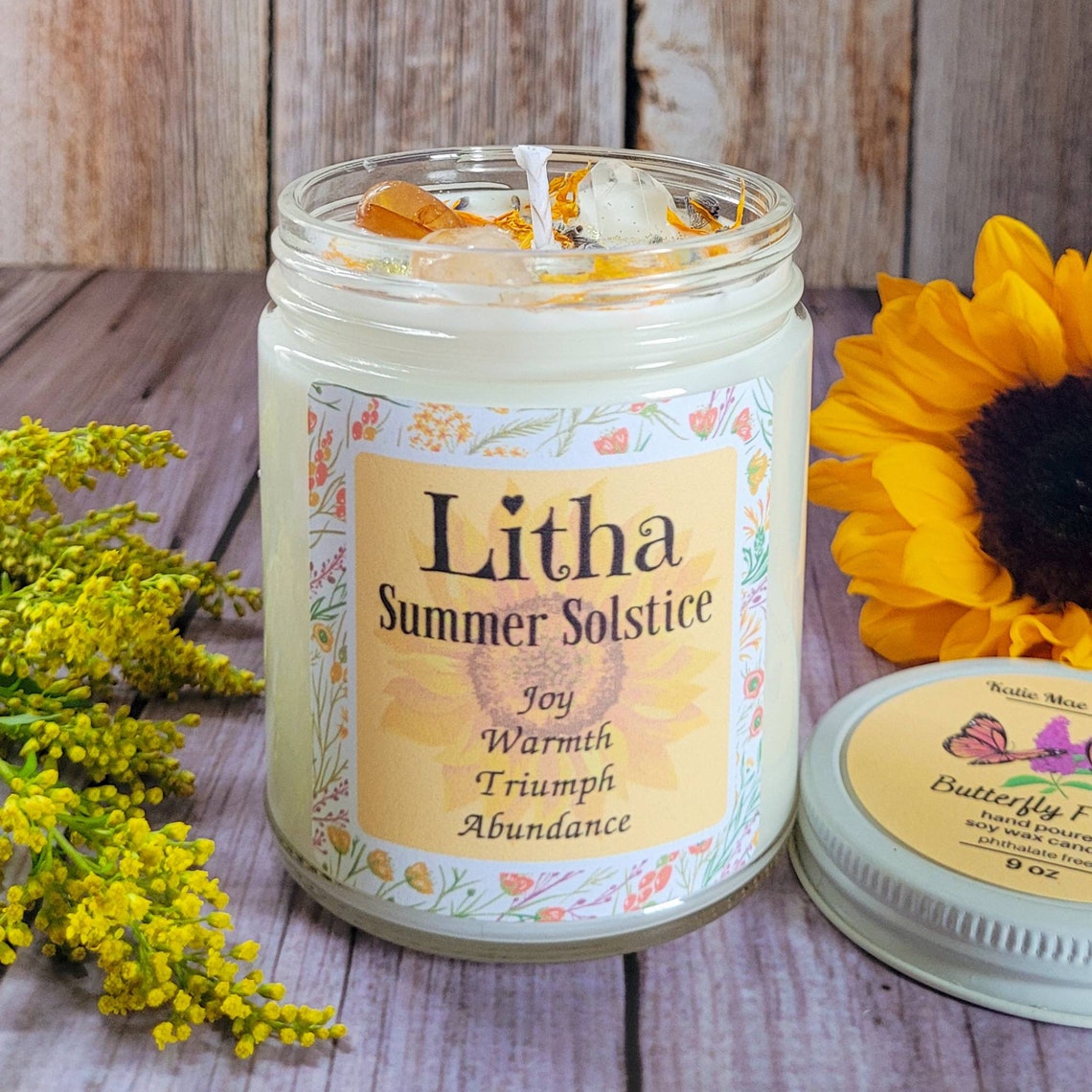 Litha Candle Summer Solstice Candle Midsummer Altar - Etsy