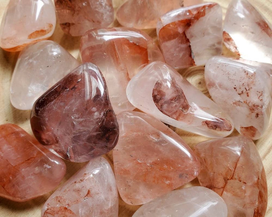 Tumbled Fire Quartz Fire Quartz Crystal Hematoid Quartz - Etsy