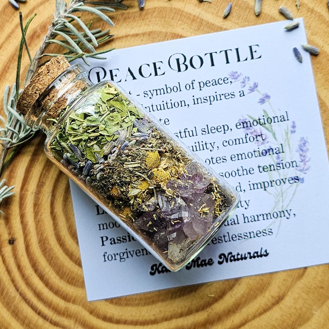Peace Spell Bottle | Witch Bottle | Spell Jar for Peace - Etsy