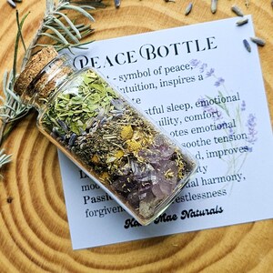 Peace Spell Bottle | Witch Bottle | Spell Jar for Peace - Etsy