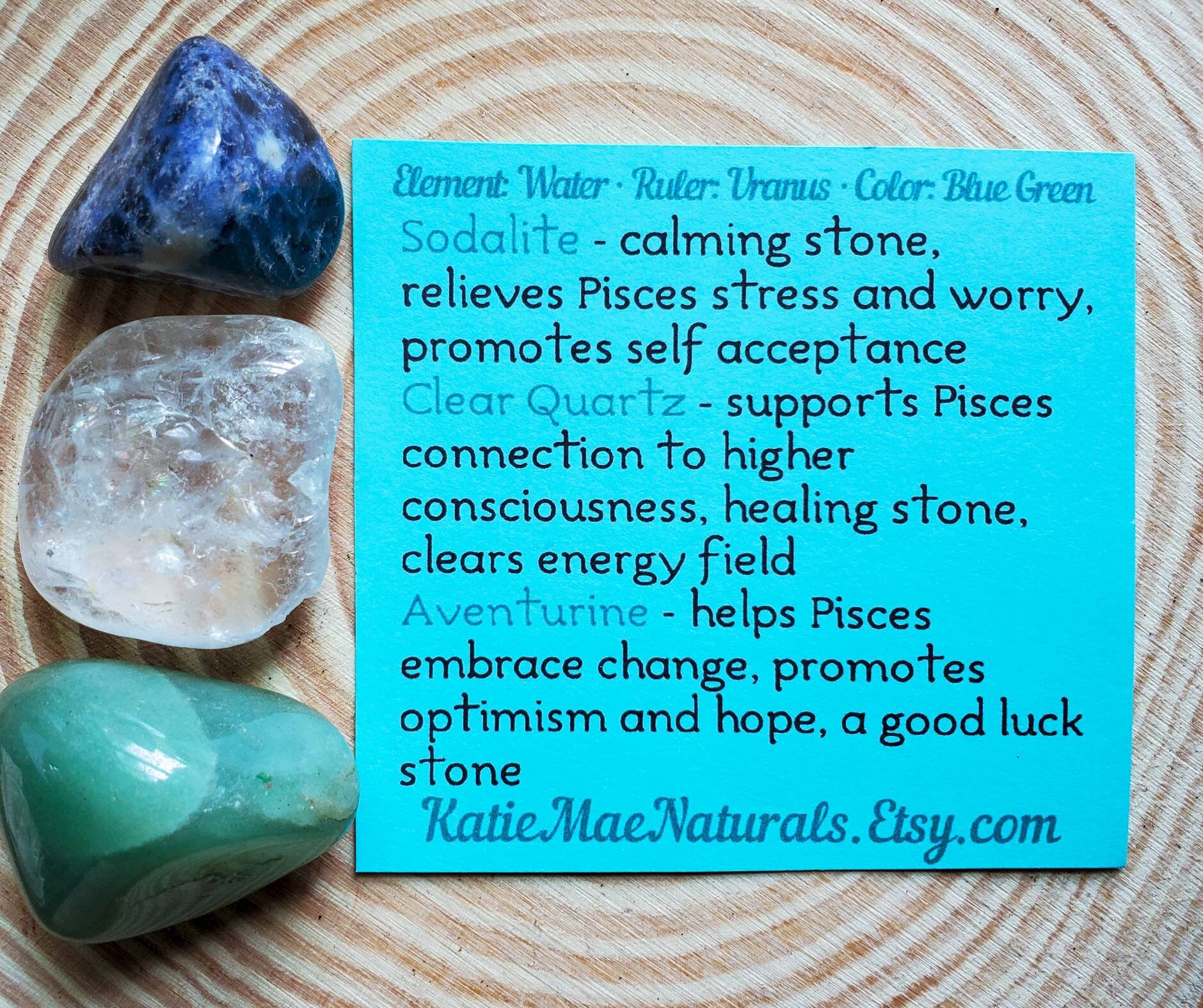 Pisces Gemstone Set Pisces Crystal Set Zodiac Gift for | Etsy