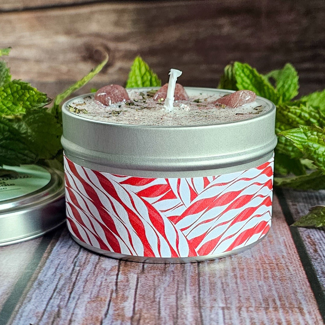 Peppermint Mocha Soy Wax Candle | Candles With Crystals | Eco Friendly ...