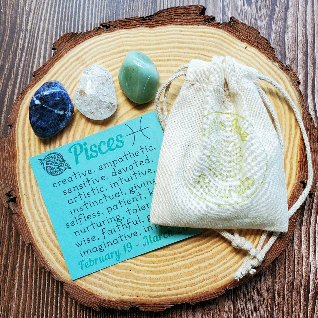 Pisces Gemstone Set | Pisces Crystal Set | Zodiac Gift for Pisces ...