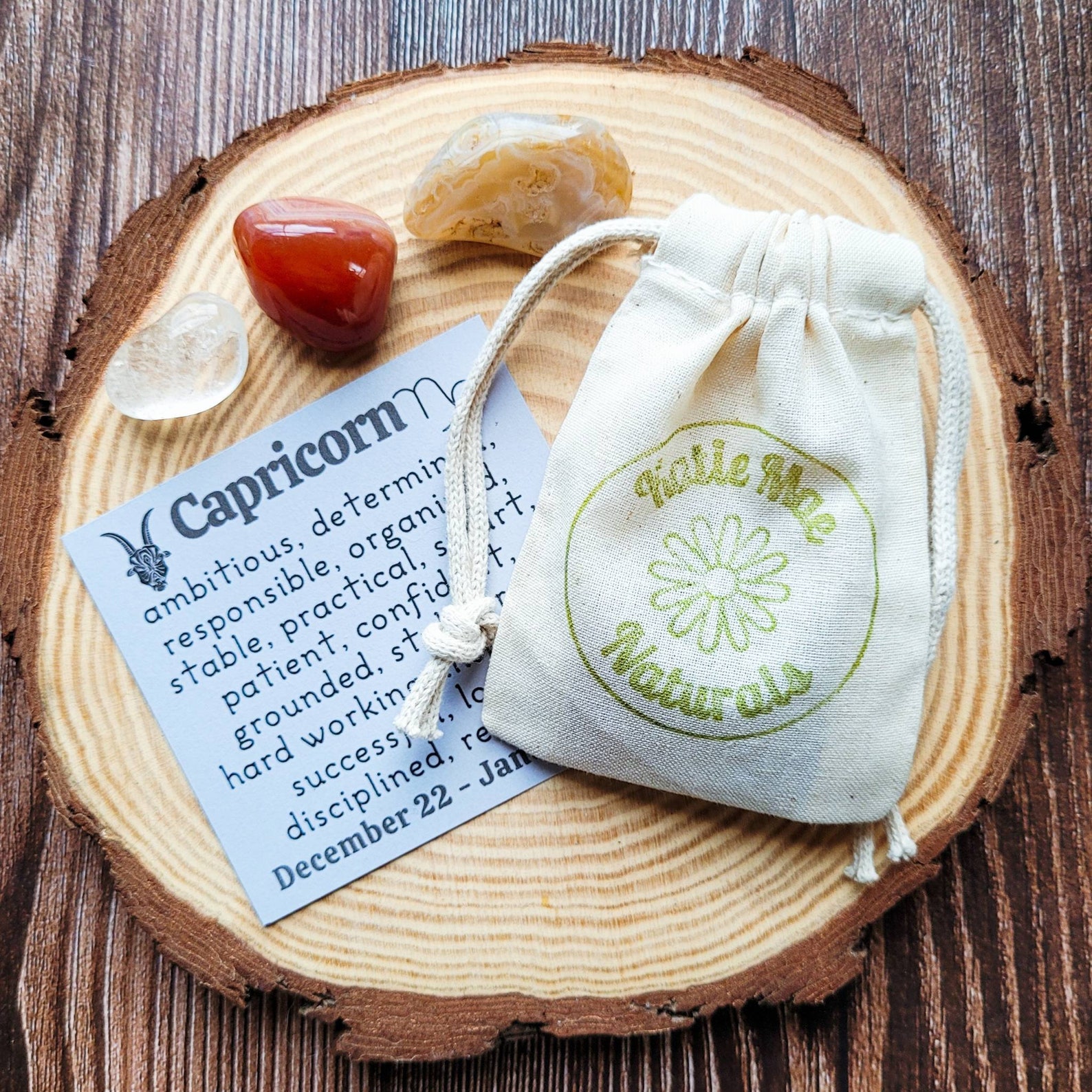 Capricorn Gemstone Set Capricorn Crystal Set Zodiac Gift | Etsy