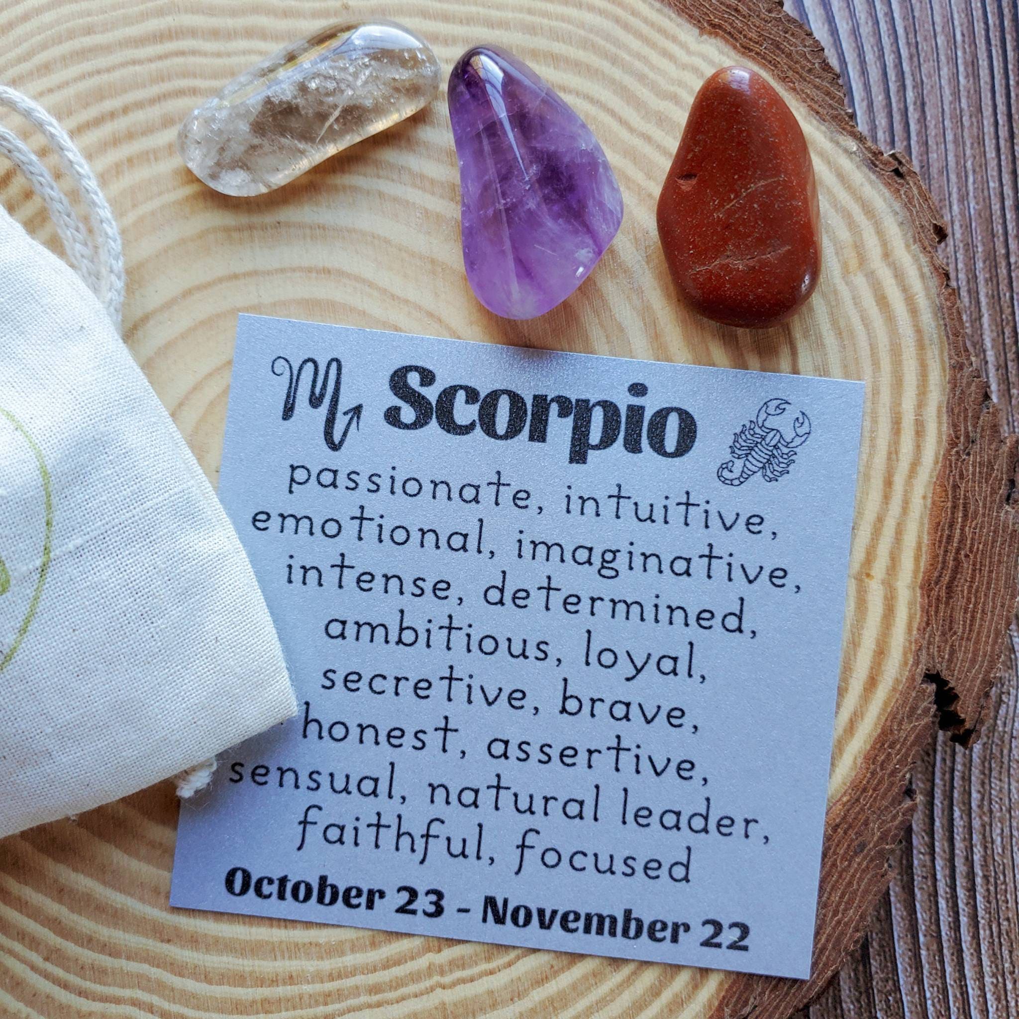 Scorpio Gemstone Set Scorpio Crystal Set Zodiac Gift for - Etsy Australia