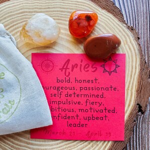 Aries Gemstone Set | Aries Crystal Set | Zodiac Gift for Aries | Aries ...