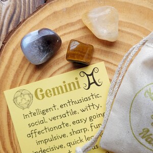 Gemini Gemstone Set | Gemini Crystal Set | Zodiac Gift for Gemini ...