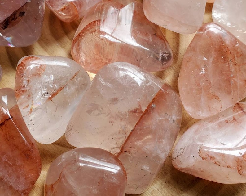 Tumbled Fire Quartz Fire Quartz Crystal Hematoid Quartz | Etsy