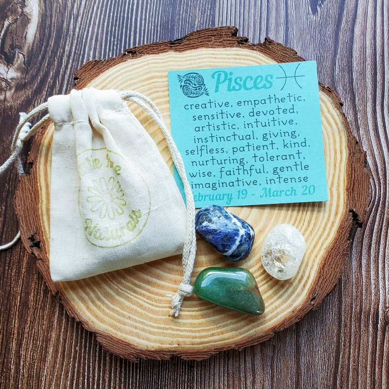 Pisces Gemstone Set Pisces Crystal Set Zodiac Gift for - Etsy