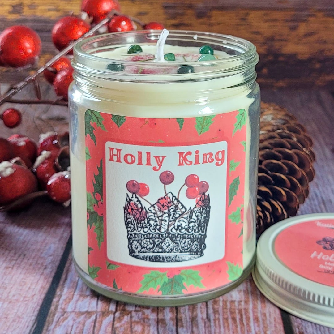 The Holly King Candle Winter Solstice Candle Altar Candle - Etsy
