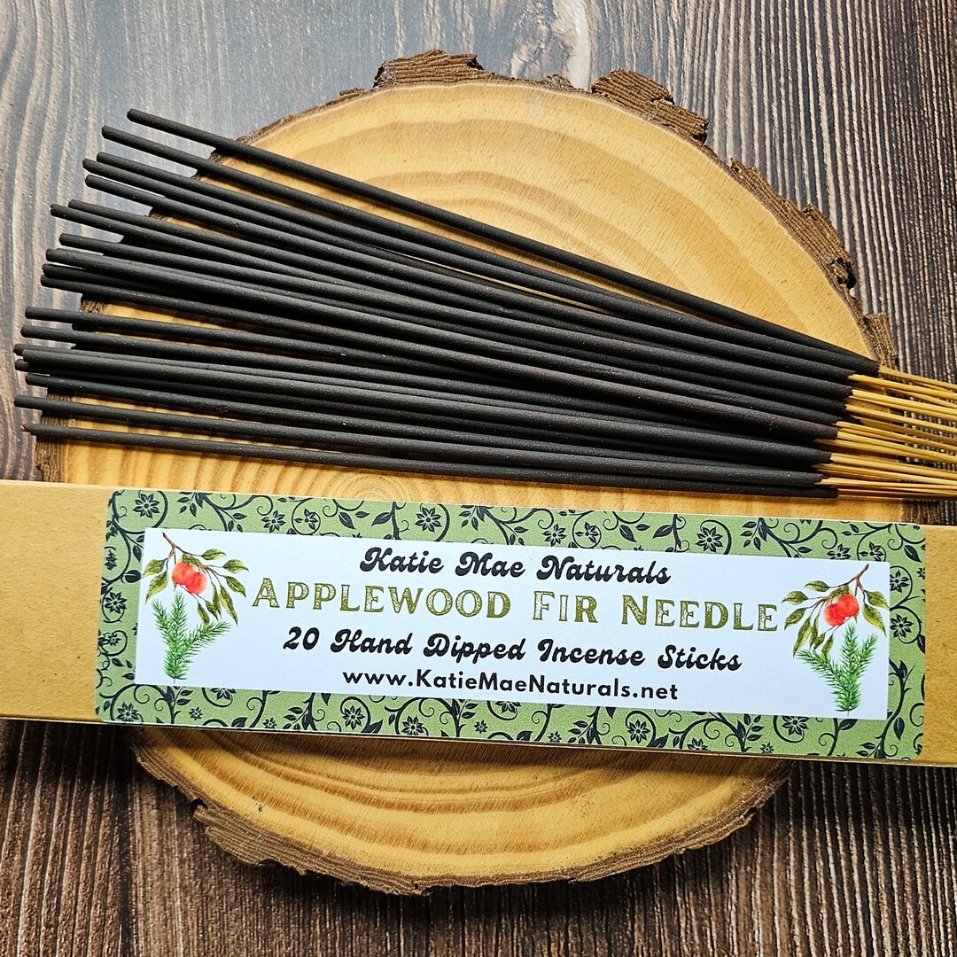 Applewood Fir Needle Hand Dipped Incense | Incense Sticks | Pack of 20 ...
