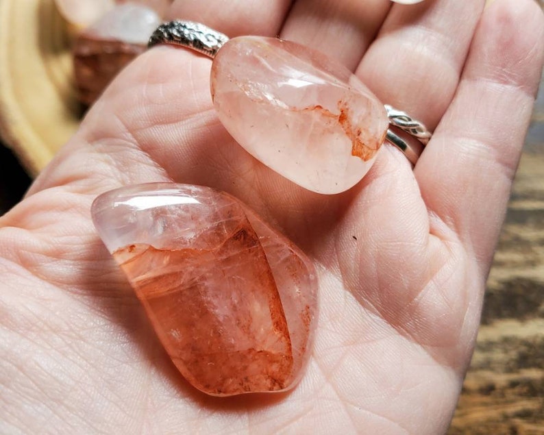 Tumbled Fire Quartz Fire Quartz Crystal Hematoid Quartz | Etsy