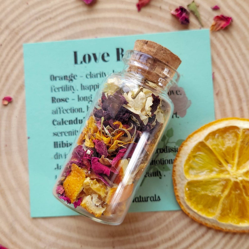 Love Spell Bottle | Herbs for Love | Witch Supplies - Etsy