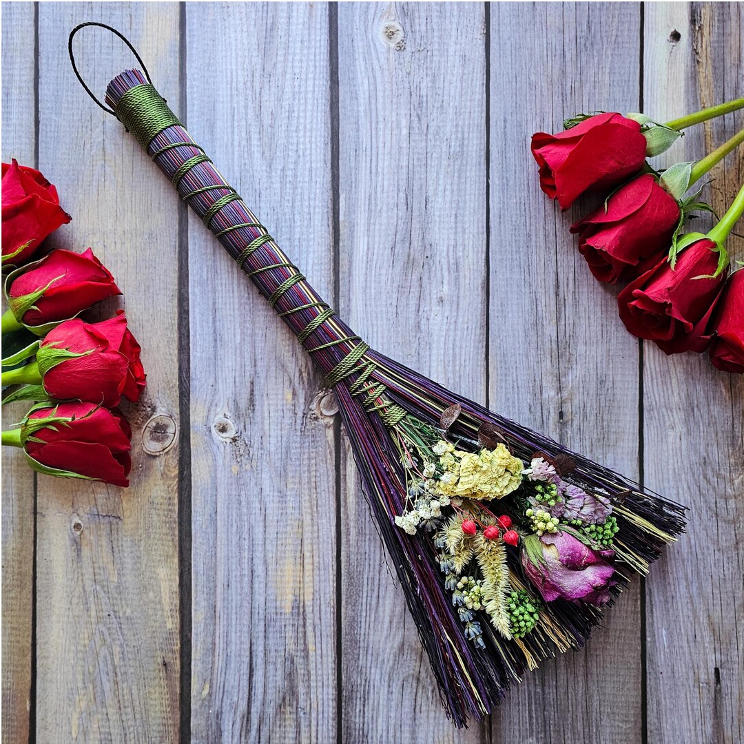 Altar Besom | Cottagecore Decorative Hand Broom With Dried Florals ...