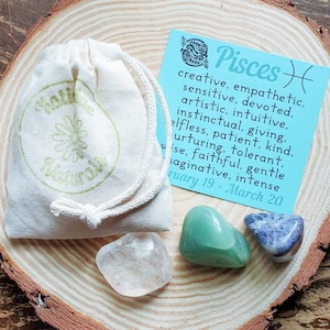 Pisces Gemstone Set Pisces Crystal Set Zodiac Gift for | Etsy