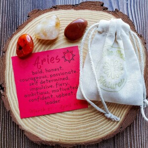 Aries Gemstone Set | Aries Crystal Set | Zodiac Gift for Aries | Aries ...