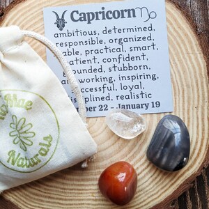 Capricorn Gemstone Set | Capricorn Crystal Set | Zodiac Gift for ...