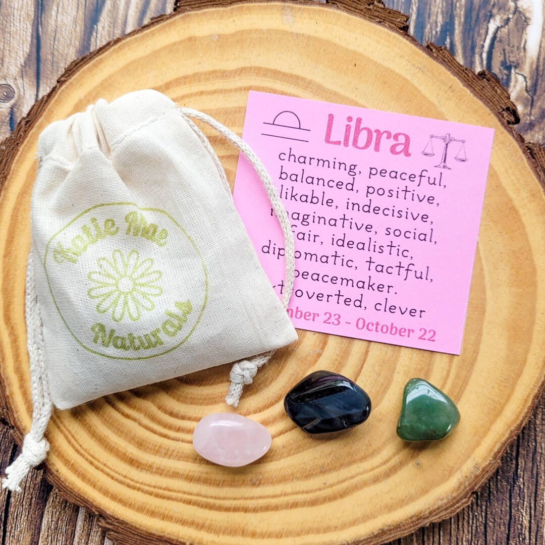 Libra Gemstone Set Libra Crystal Set Zodiac Gift for Libra - Etsy