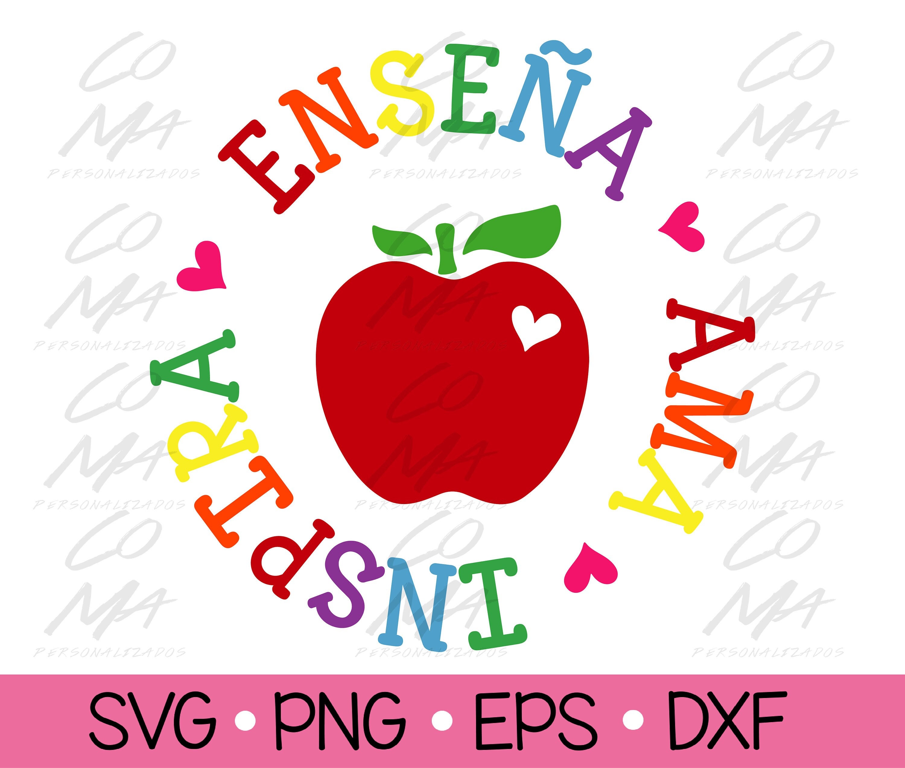 SVG Enseña, ama, inspira - Etsy México