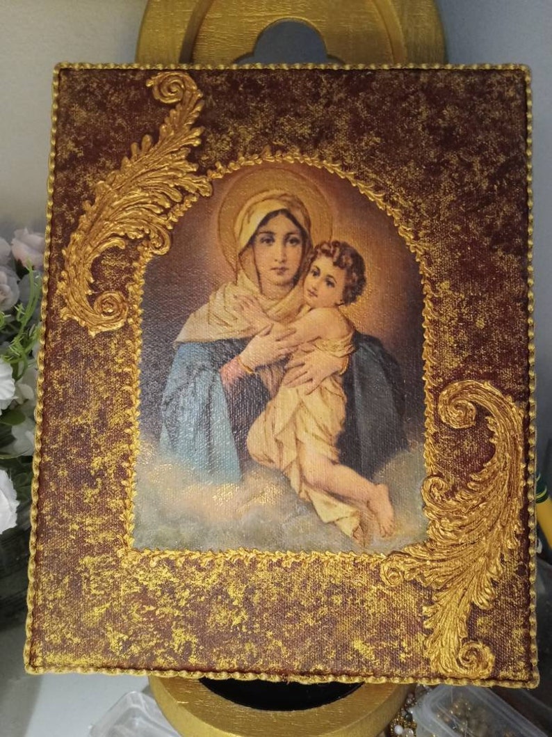 Mother Thrice Admirable of Shoenstatt Picture Decoupaged on - Etsy