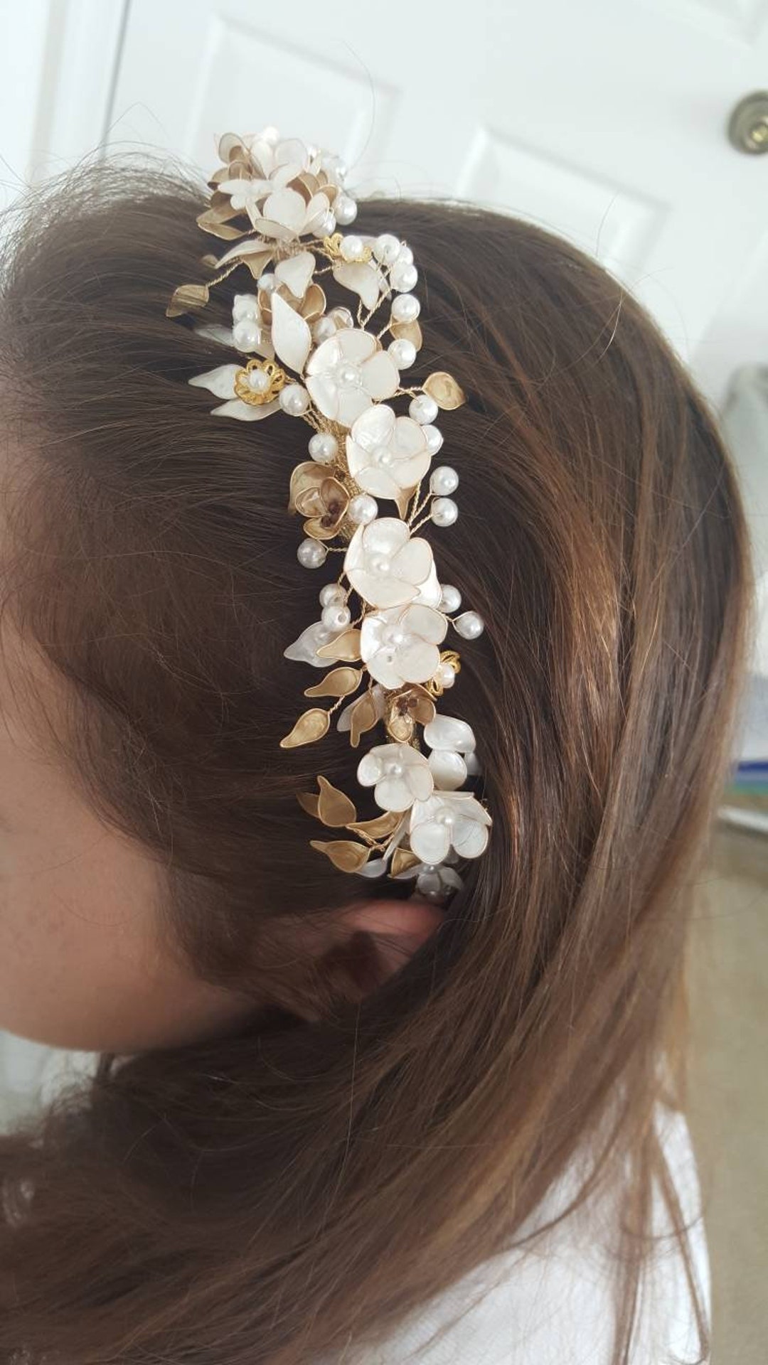 Bride Headband/tiara Handmade. Unique Hair Jewelery. Bridal/sweet 16 ...