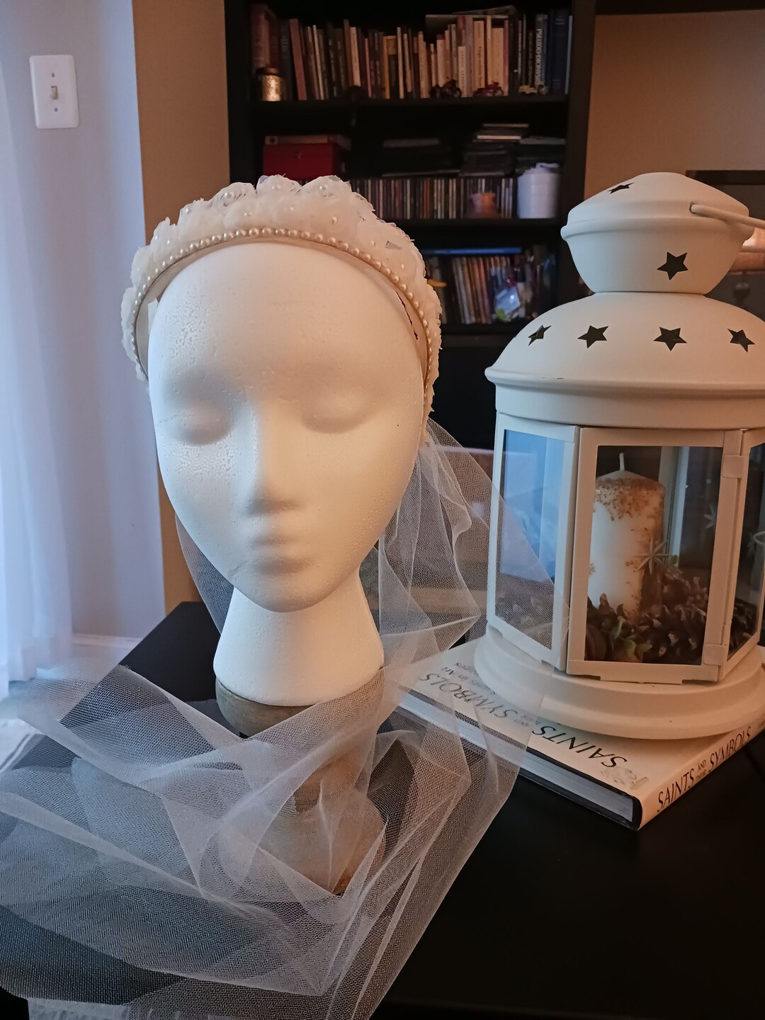 Bridal Tiara, Vintage Style, Bone Color. Handmade Bridal Headband off ...