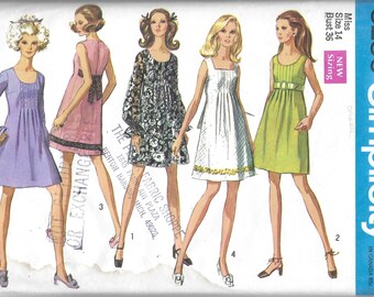 Simplicity 2549 Misses' Dress in Two Lengths With Skirt - Etsy
