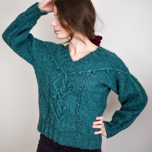 Woodspirit Knitting Pattern, Women's Pullover Knitting Pattern, Cable ...