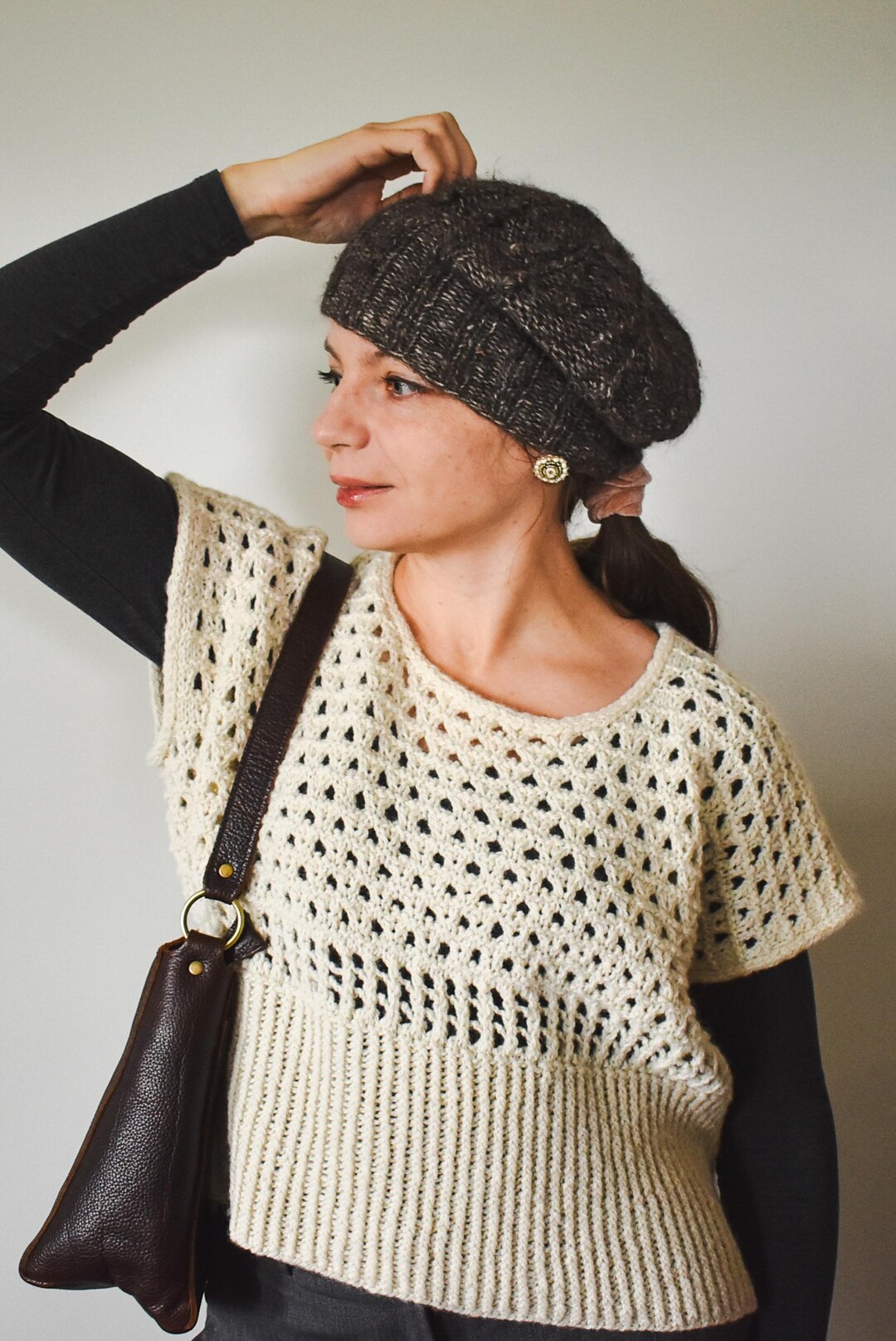Mesh Sweater Top Knitting Pattern - Etsy