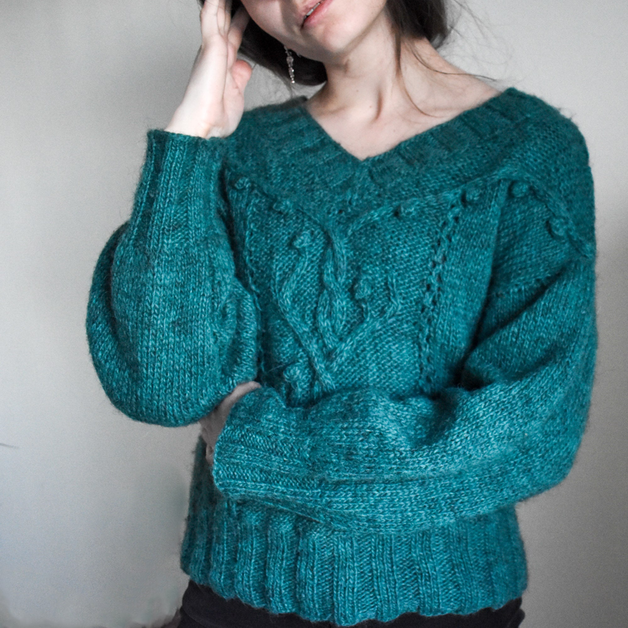 Cable Knit Pullover Pattern: Woodspirit Icelandic Lopi Sweater (PDF ...