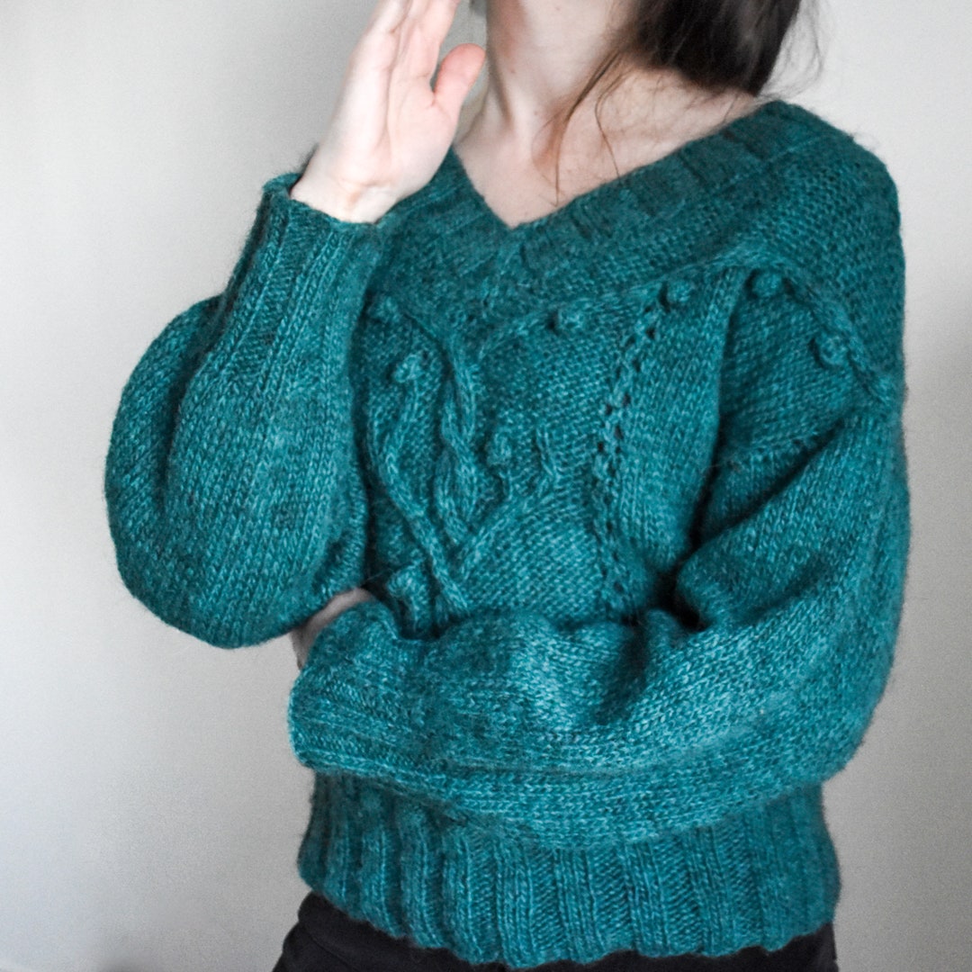 Cable Knit Pullover Pattern: Woodspirit Icelandic Lopi Sweater (PDF ...