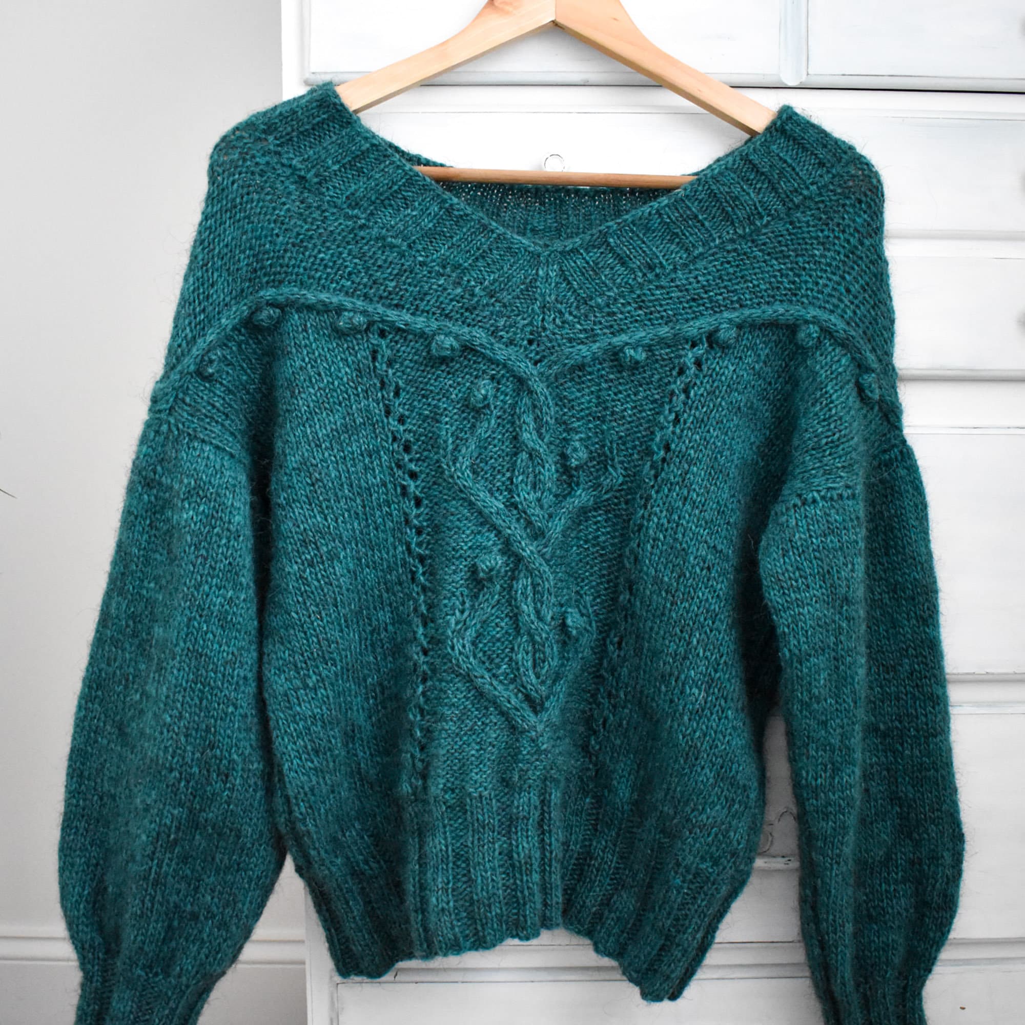 Cable Knit Pullover Pattern: Woodspirit Icelandic Lopi Sweater (PDF ...
