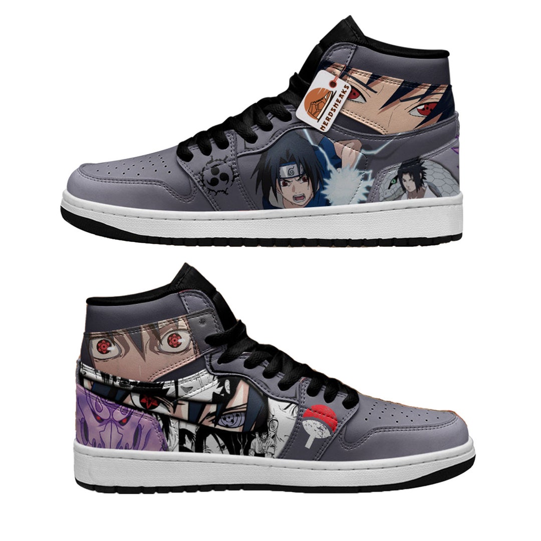 Sasuke Uchiha Anime Shoes Custom Sneakers - Etsy