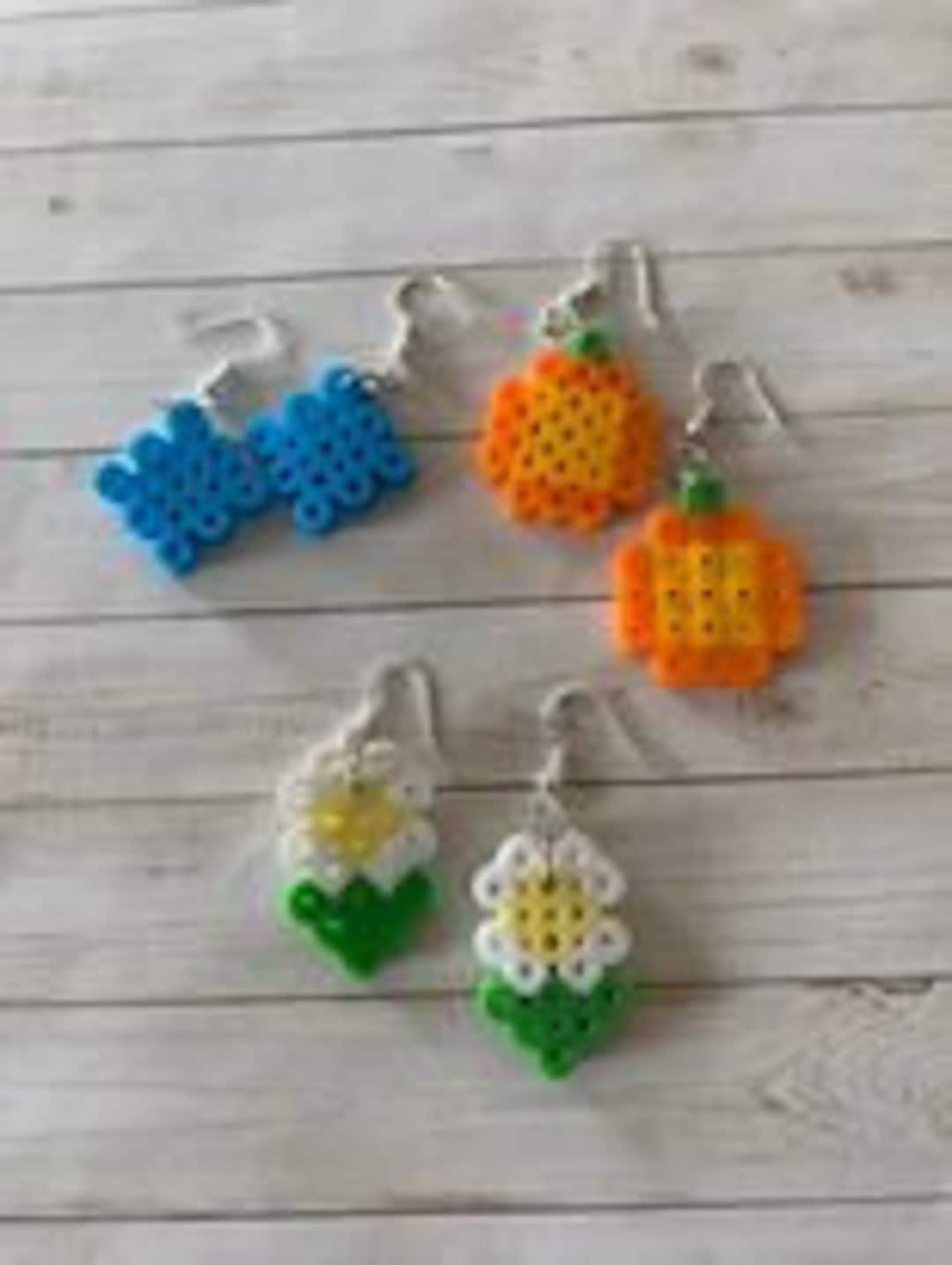 Perler Bead Earrings - Etsy