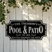 Personalized Pool and Patio Signs, Metal Signs, Custom Pool Signs, Pool ...
