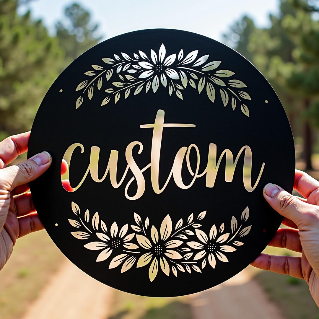 Personalized Name Metal Sign, Wedding Monogram Sign, Custom Family Name ...