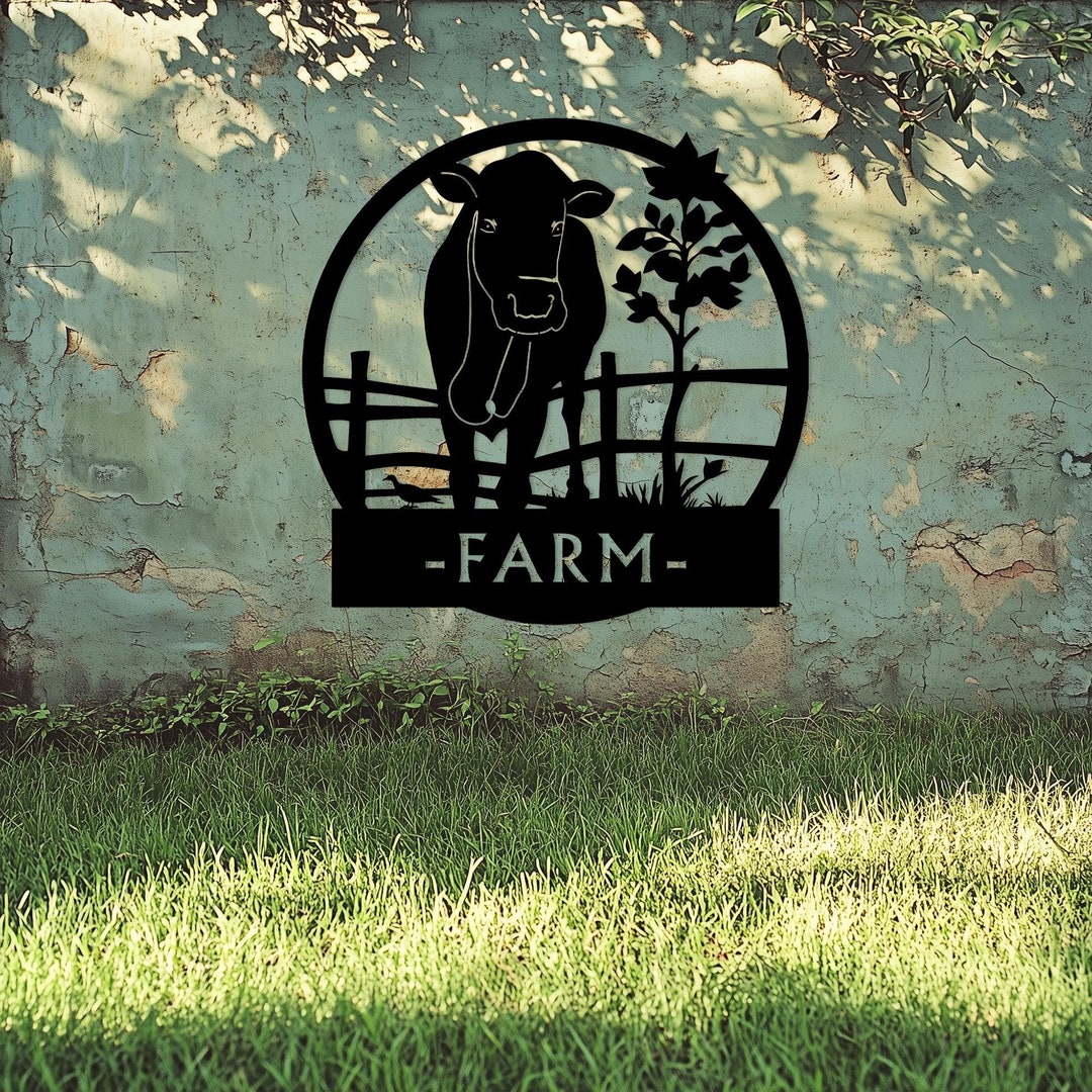 Custom Cattle Farm Signs, Farm Cattle Pen, Metal Cattle Signs ...
