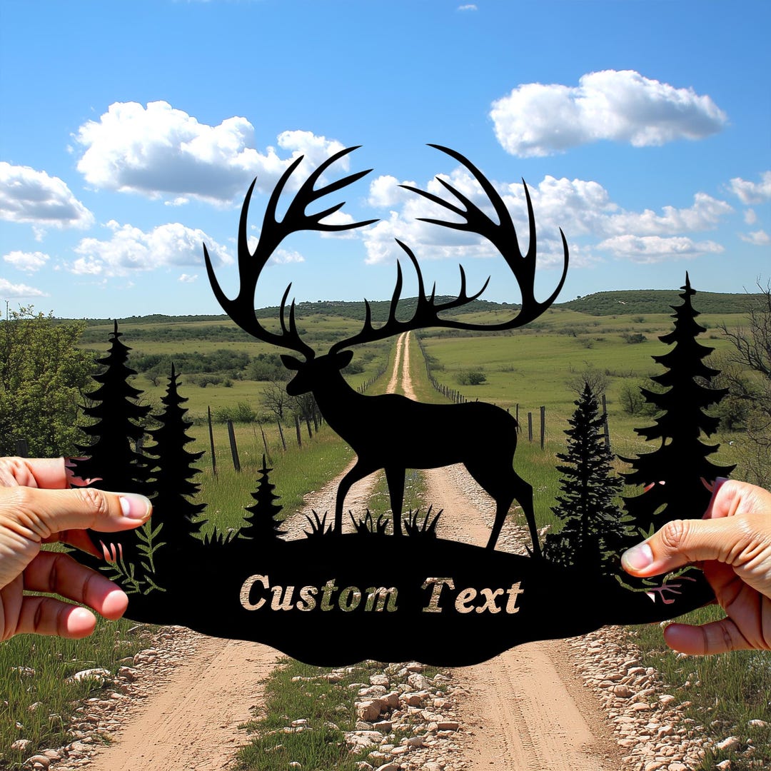 Custom Deer Metal Signs, Farmhouse Decor, Outdoor Signs, Man Cave Decor ...