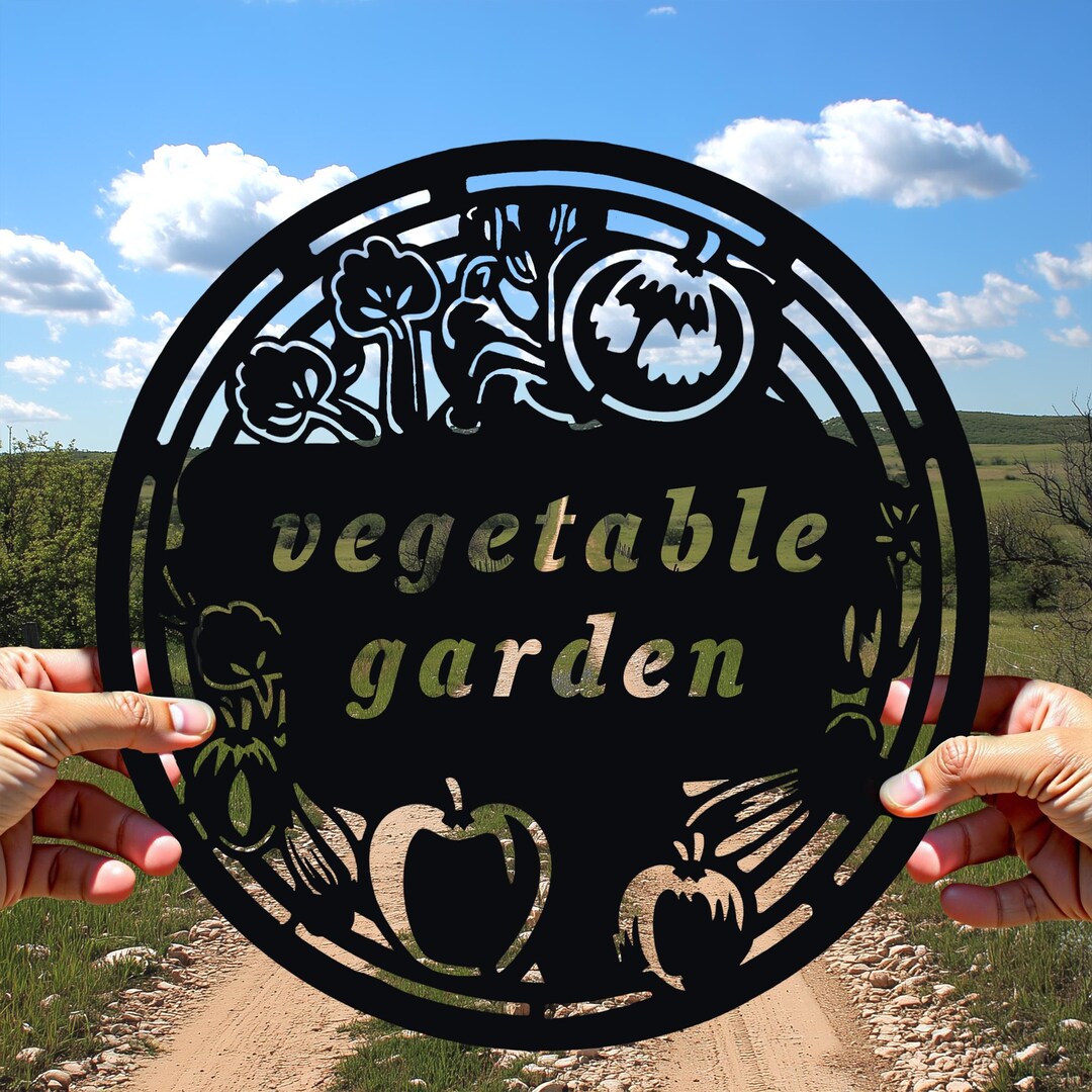 Custom Metal Vegetable Garden Sign, Personalized Metal Garden Sign ...